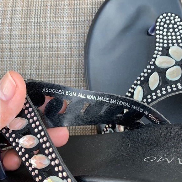 Andiamo | Shoes | Andiamo Sandals W Crystal Decor | Poshmark